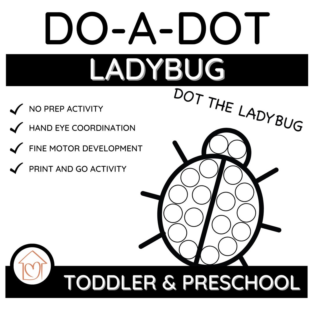 Ladybug Do a Dot Activity, Montessori Inspired, Print at Home, Toddler ...