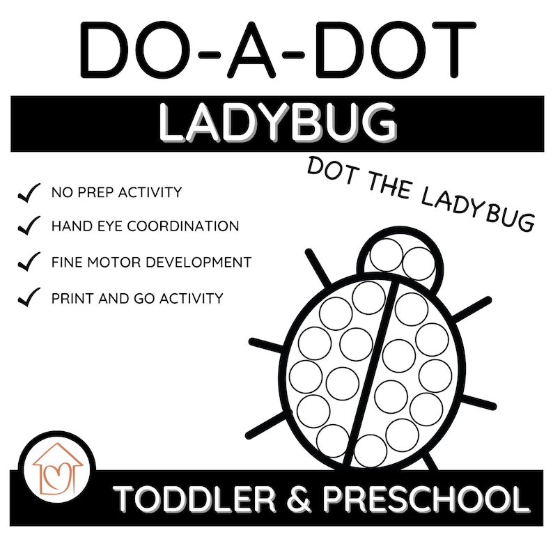 Ladybug Do a Dot Activity, Montessori Inspired, Print at Home, Toddler ...
