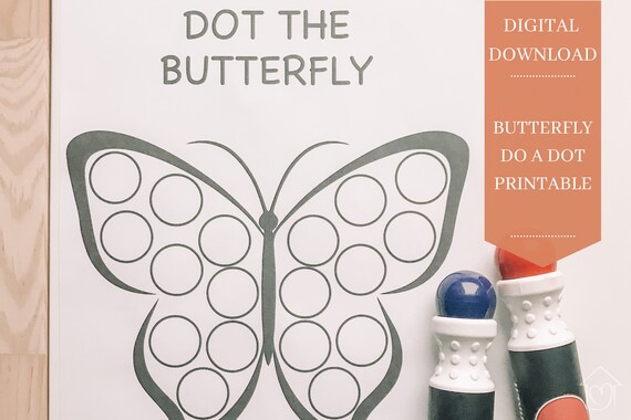 Butterfly Do a Dot Activity Montessori Inspired Print at - Etsy