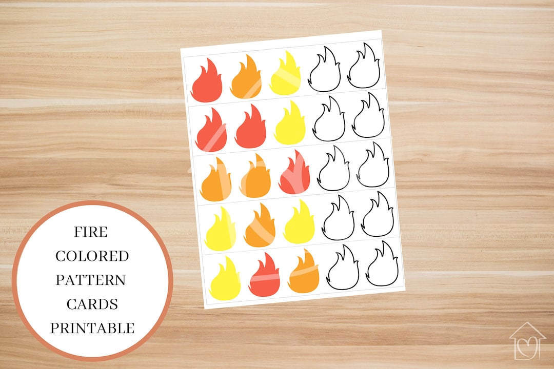 Fire Pattern Activity, Montessori Inspired, Print at Home, Toddler ...