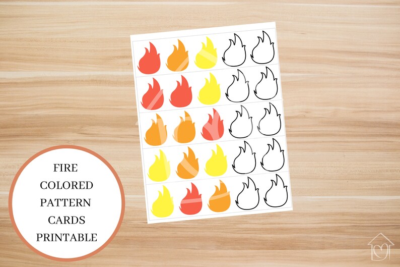 Fire Pattern Activity, Montessori Inspired, Print at Home, Toddler ...