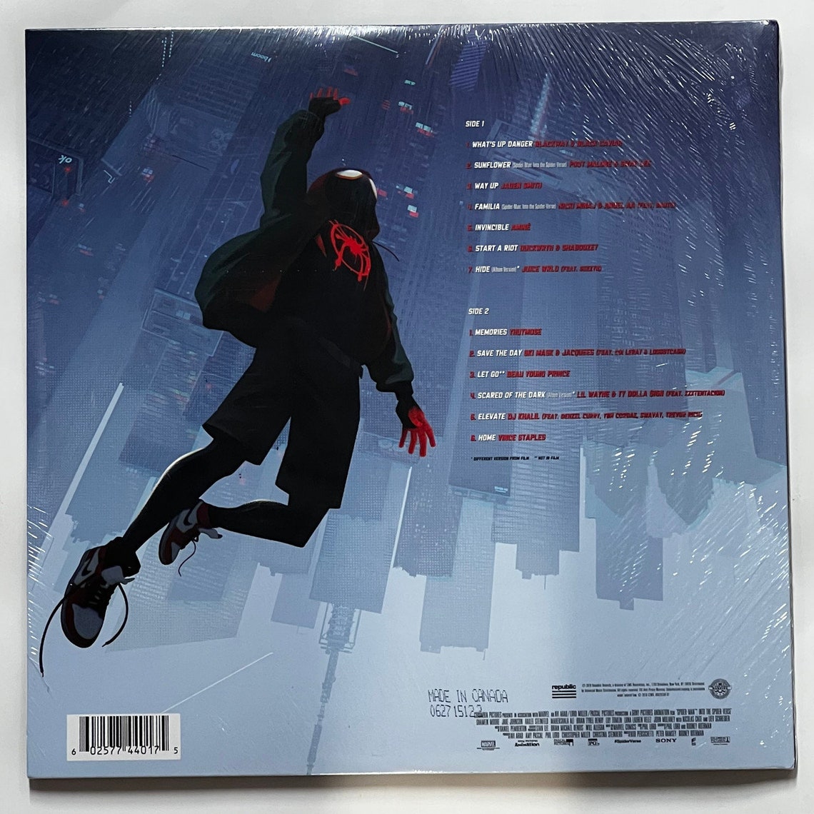 Spider-man: Into the Spider-verse Soundtrack 1LP Vinyl Limited Black 12 ...