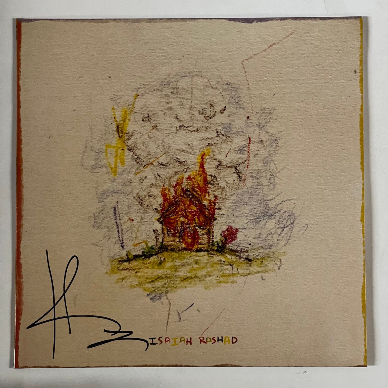 Isaiah Rashad the House is Burning Autograph 1LP Vinyl Limited Black 12 ...