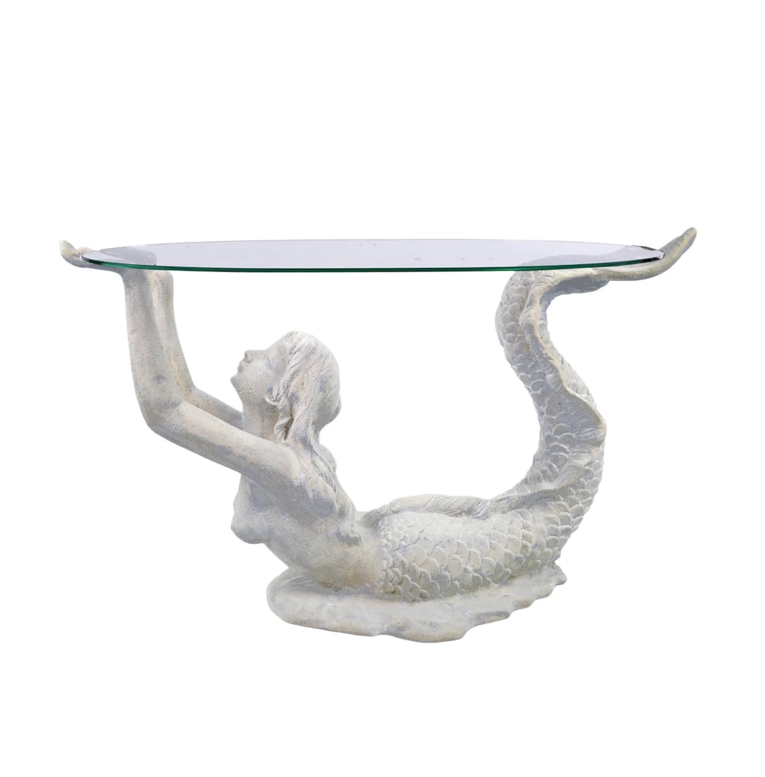 Small Mermaid Table Roman Stone Finish - Etsy