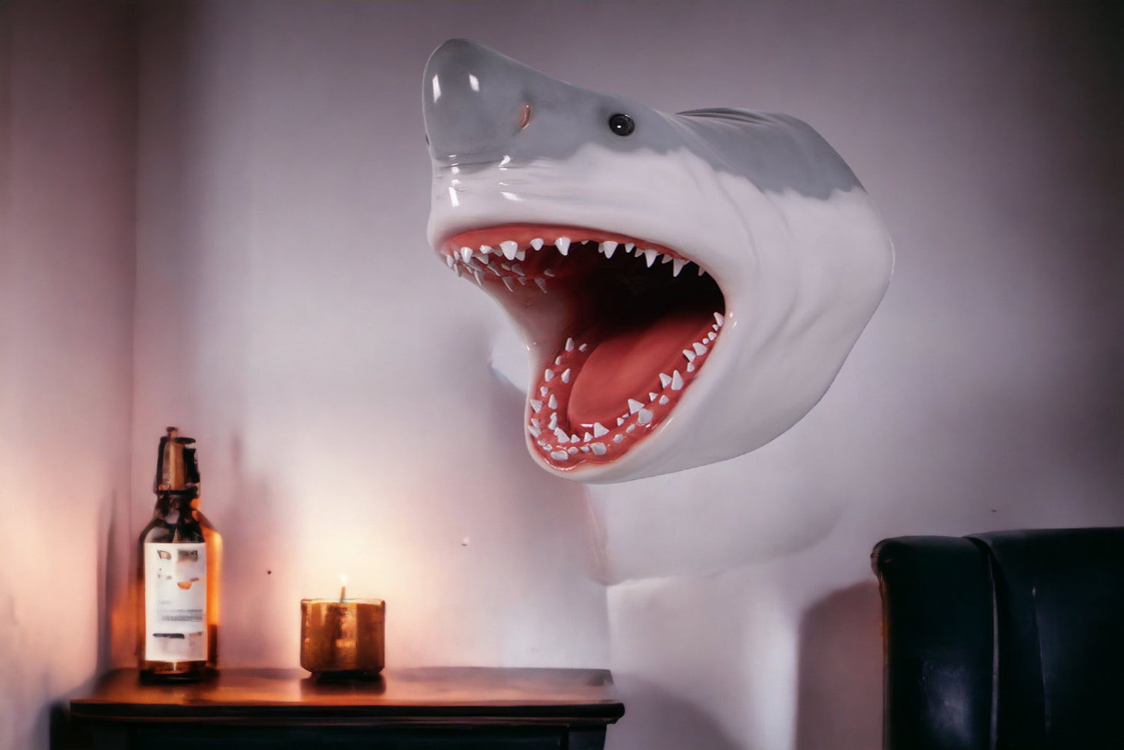 Great White Shark Head Trophy Wall Sculpture Decor 22″W - Etsy