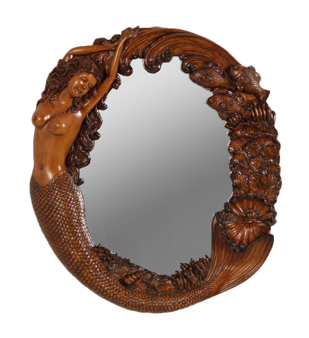 Mermaid Mirror Wood Look 26"h - Etsy
