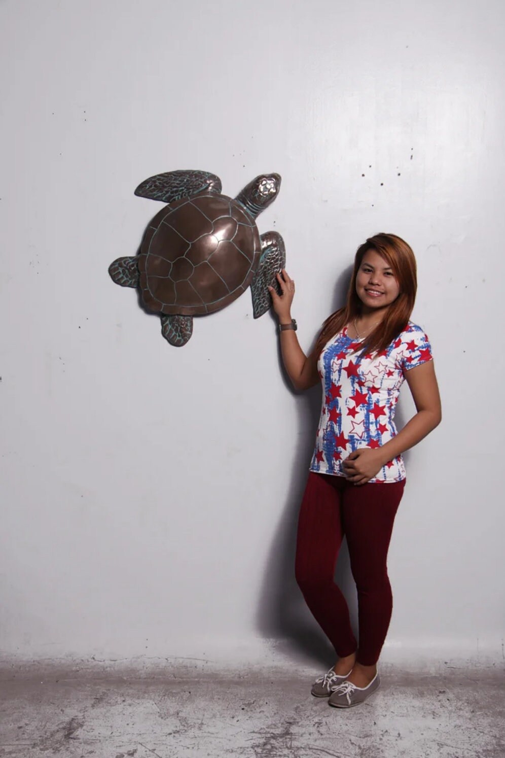 Sea Turtle Wall Mount Large Sculpture Verde Bronze - Etsy