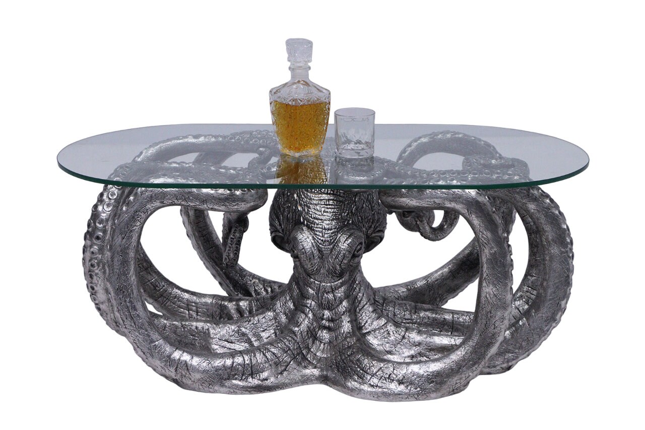 Amazing Octopus Coffee Table Silver Leaf 44l - Etsy
