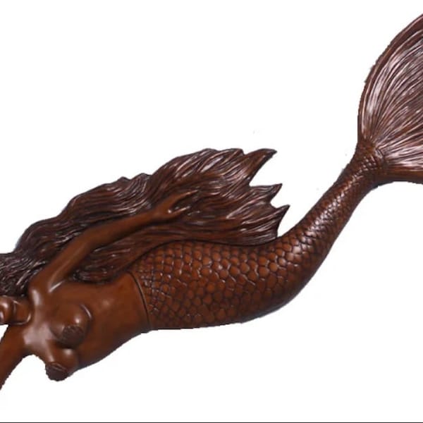 Carved Wood Mermaid - Etsy
