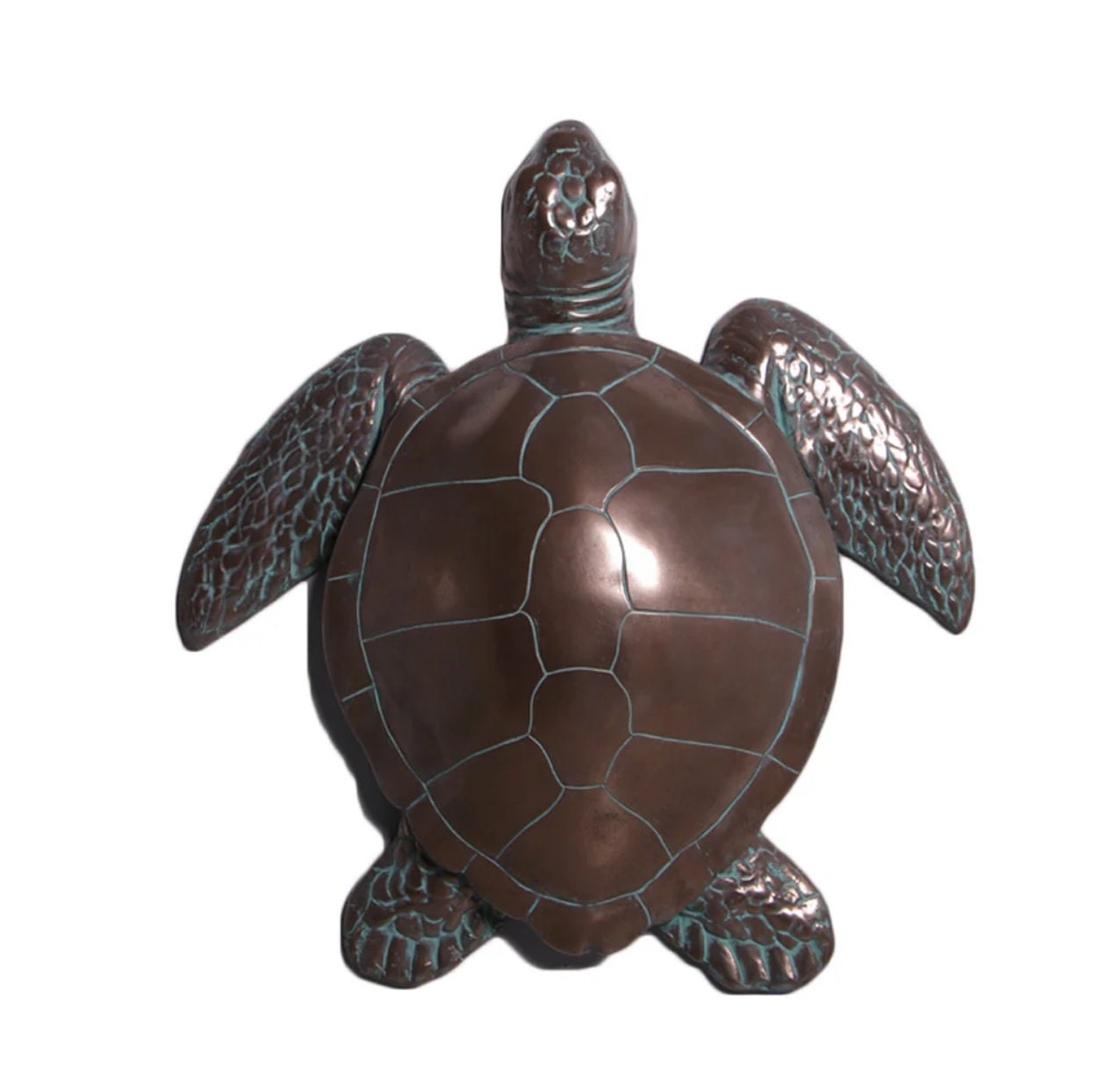Sea Turtle Wall Mount Large Sculpture Verde Bronze - Etsy