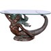 Mermaid Table W/glass VERDE BRONZE Finish 36.25L X 19.25W X 20H - Etsy