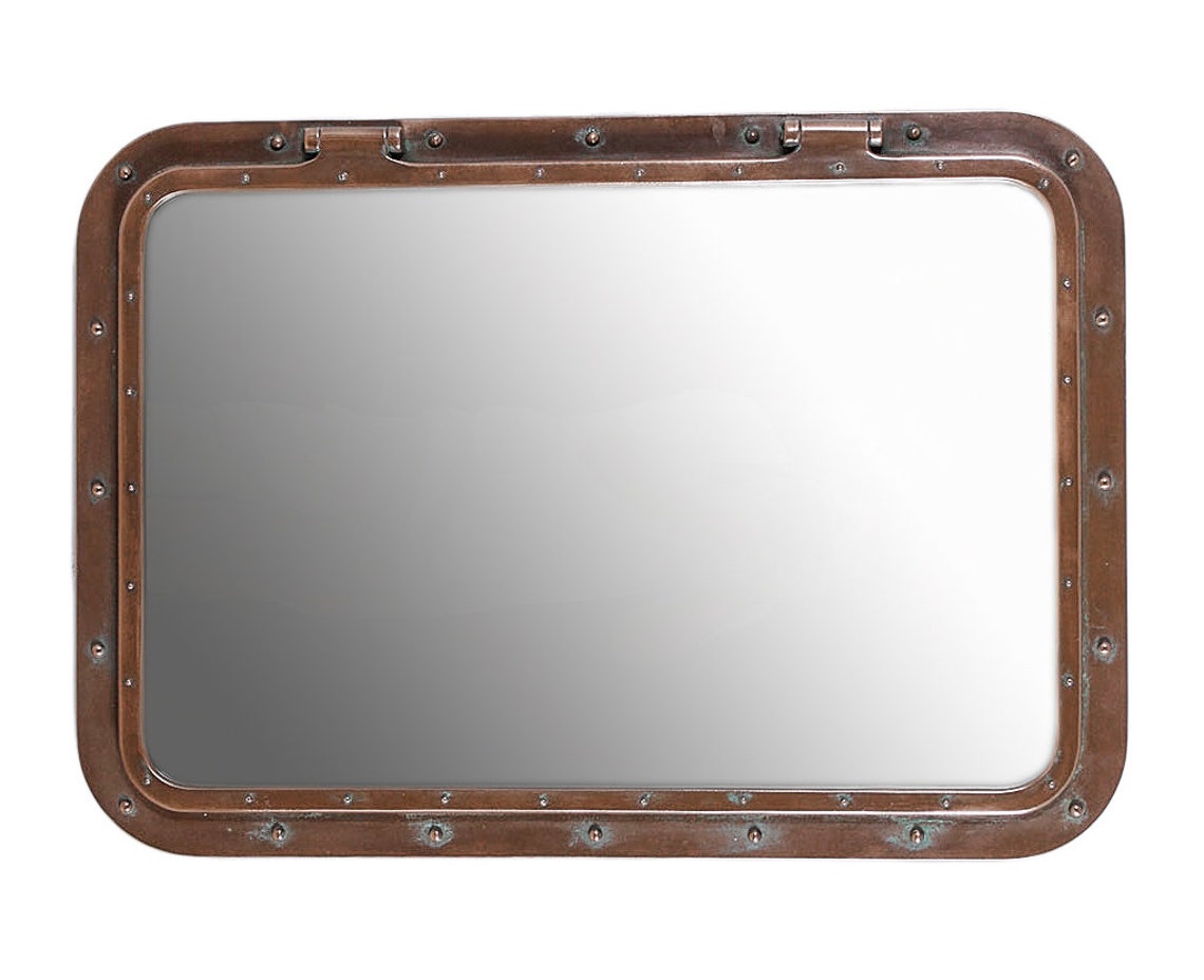 Rectangular Porthole Replica Mirror Verde Bronze Finish - Etsy
