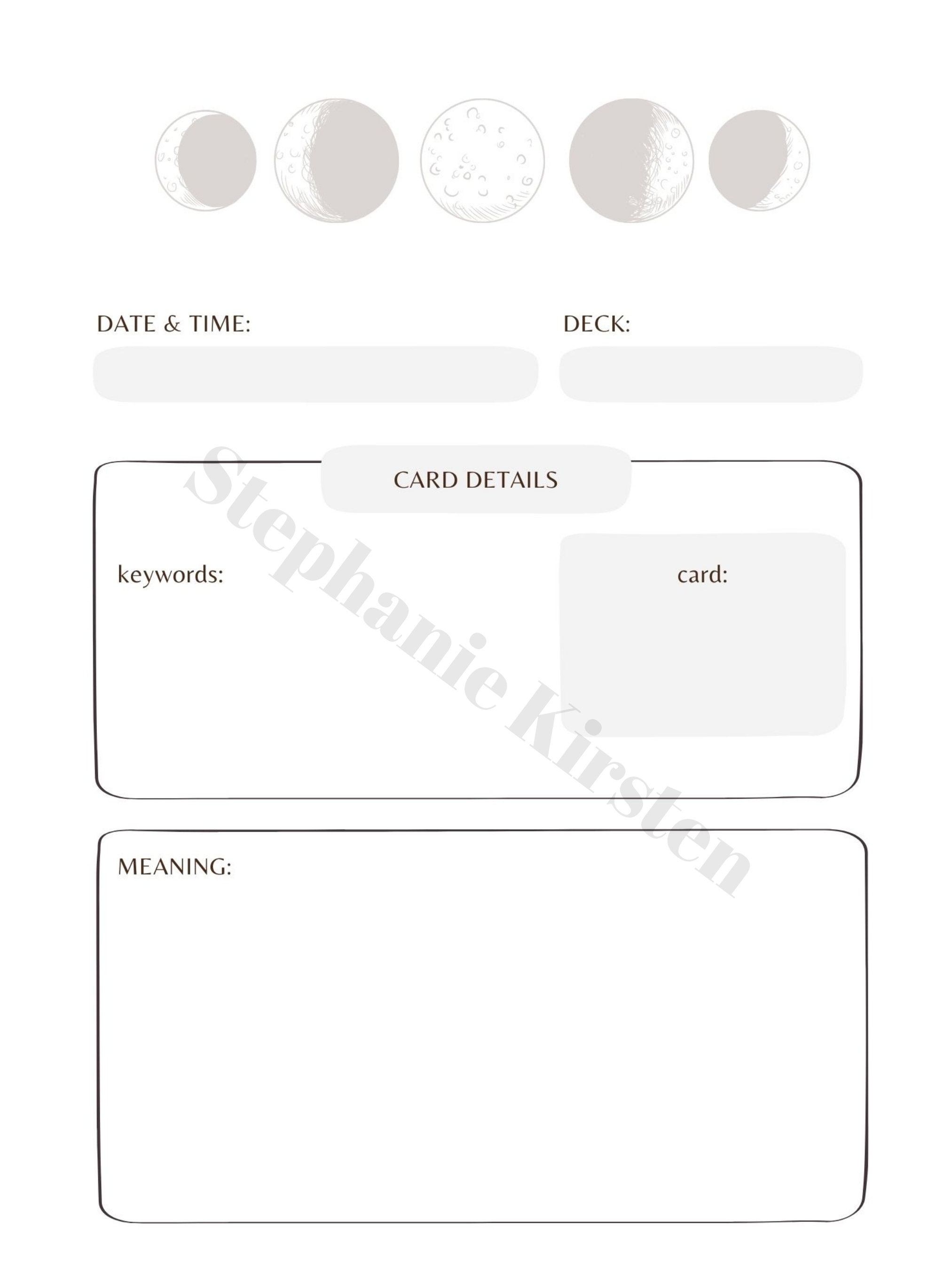 Tarot Journal | Tarot Spreads | Tarot Planner | Learn Tarot | Tarot ...