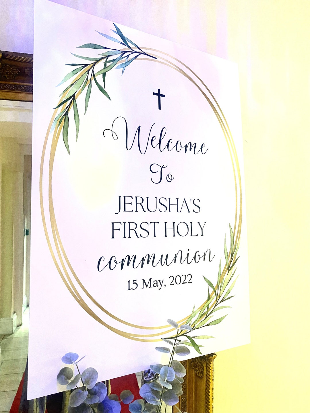 Welcome Board - Holy Communion, Wedding, Bridal Shower, Baptism, Baby ...