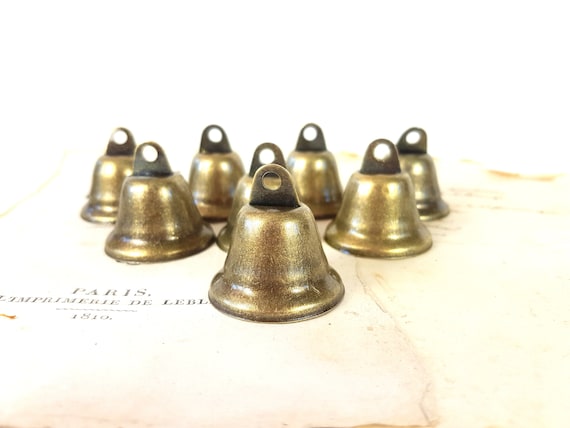 8 Bells Set of 8 Brass Colored Iron Metal Witch Bells Bell - Etsy UK