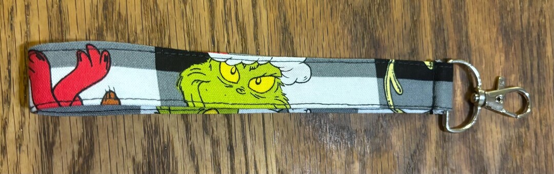 Angry Green Christmas Animal Grinch Keychain Wristlet Key Fob - Etsy