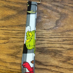 Angry Green Christmas Animal Grinch Keychain Wristlet Key Fob - Etsy