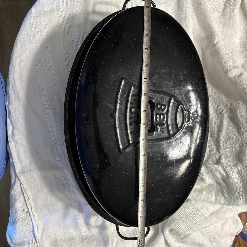 Original Vintage BEL MONT Roasted Roasting Pan Cookware Enamelware ...
