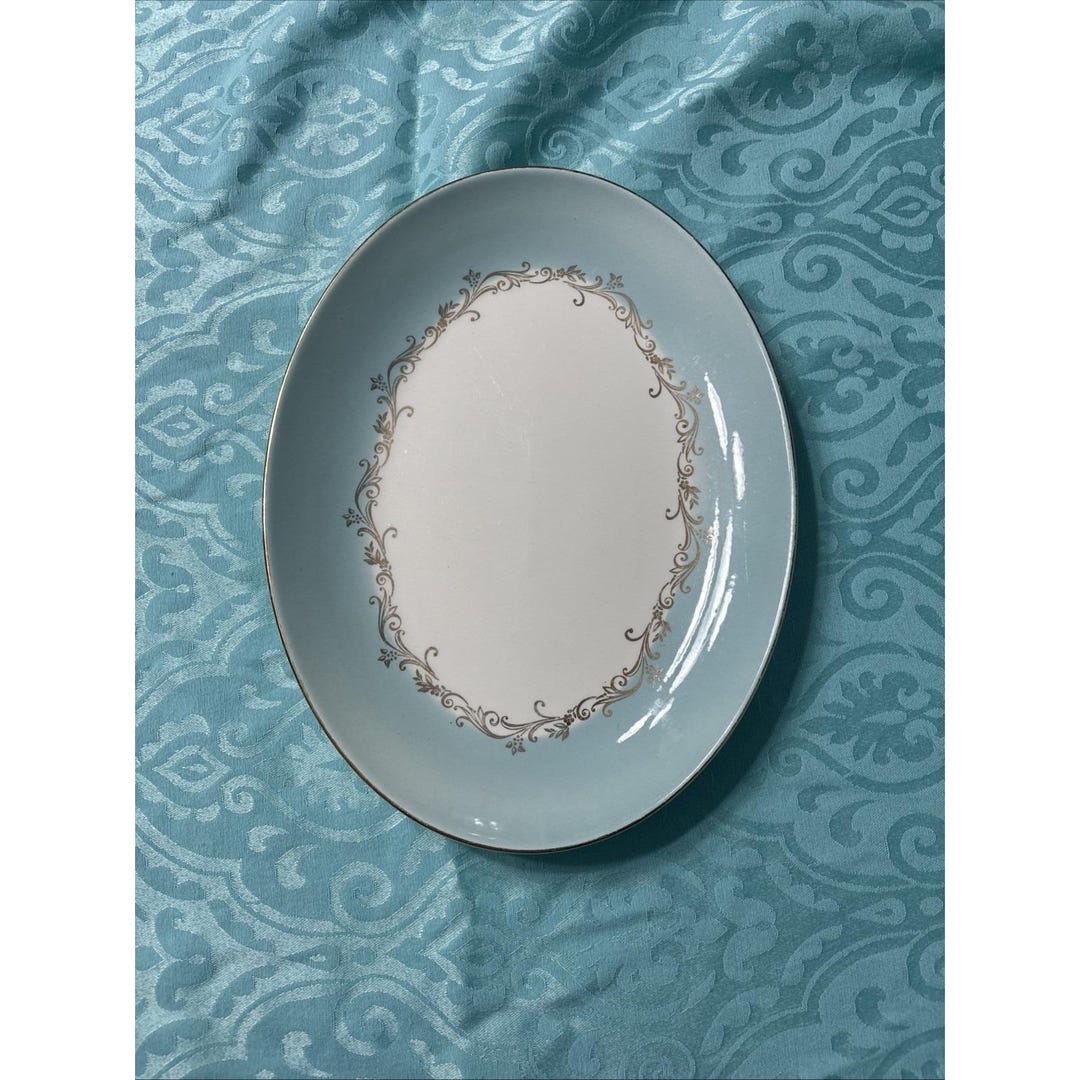 Homer Laughlin Lifetime China Gold Crown Oval Serving Platter 11.5 ...