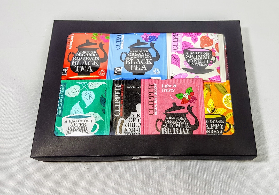 Clipper Organic Tea Black Card Box Selection. Plastic Free Tea Bags - Etsy