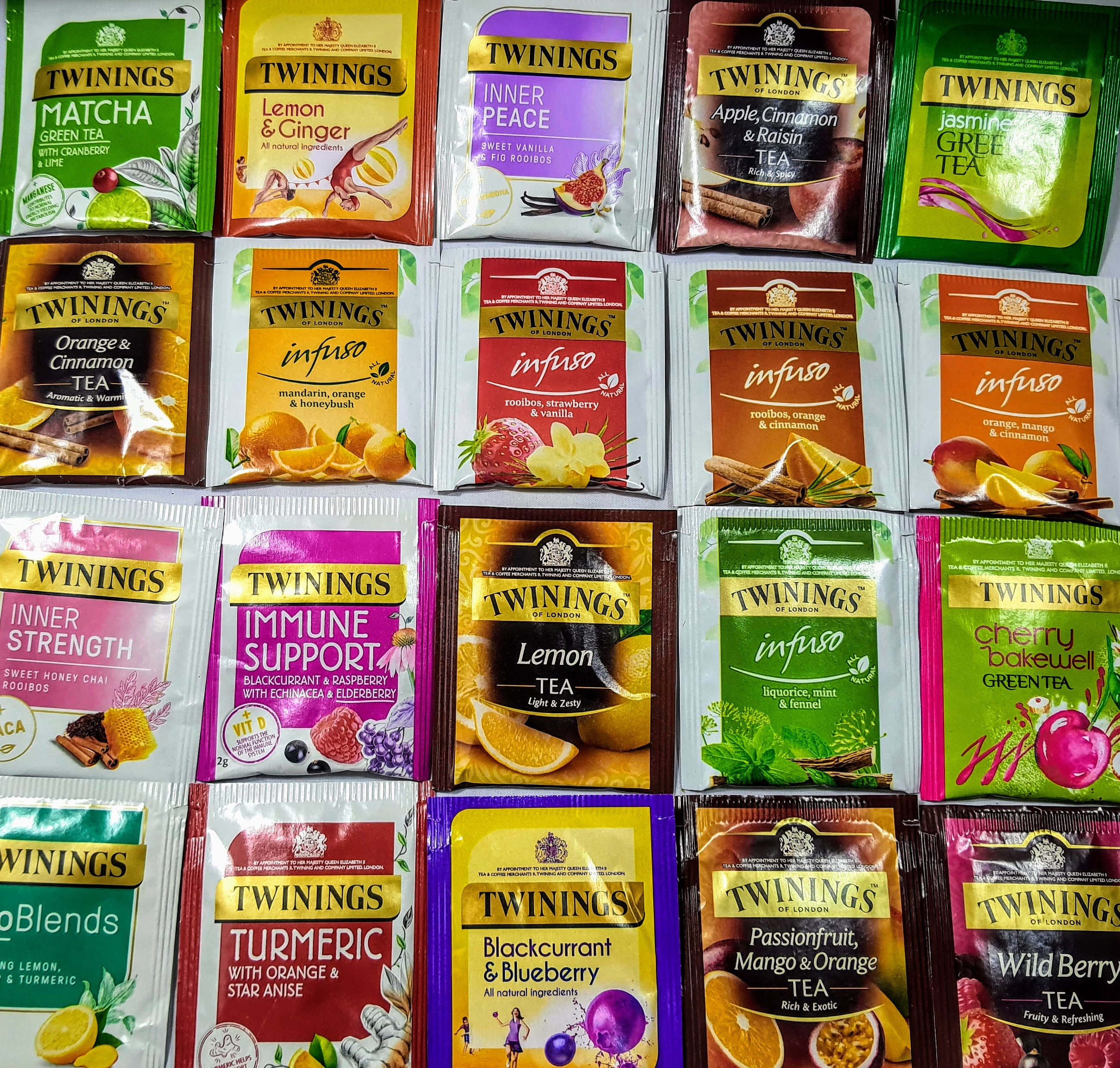 12 Compartment Tea Chest Box Caddy With 80 Twinings Enveloped Teabags ...