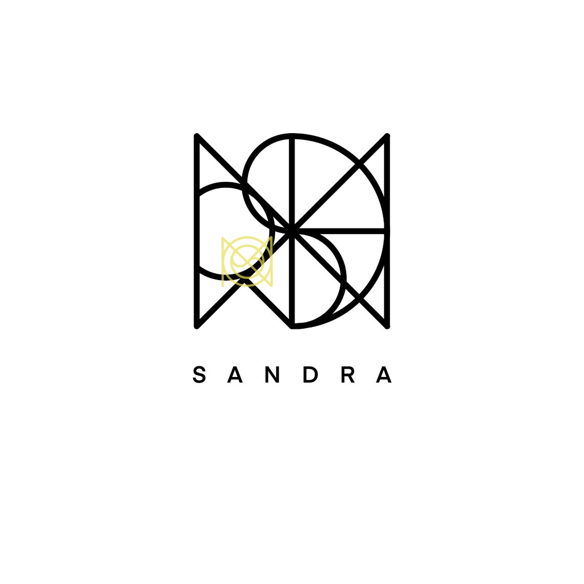 Minimalist custom name logo SANDRA Digital File Download | Etsy