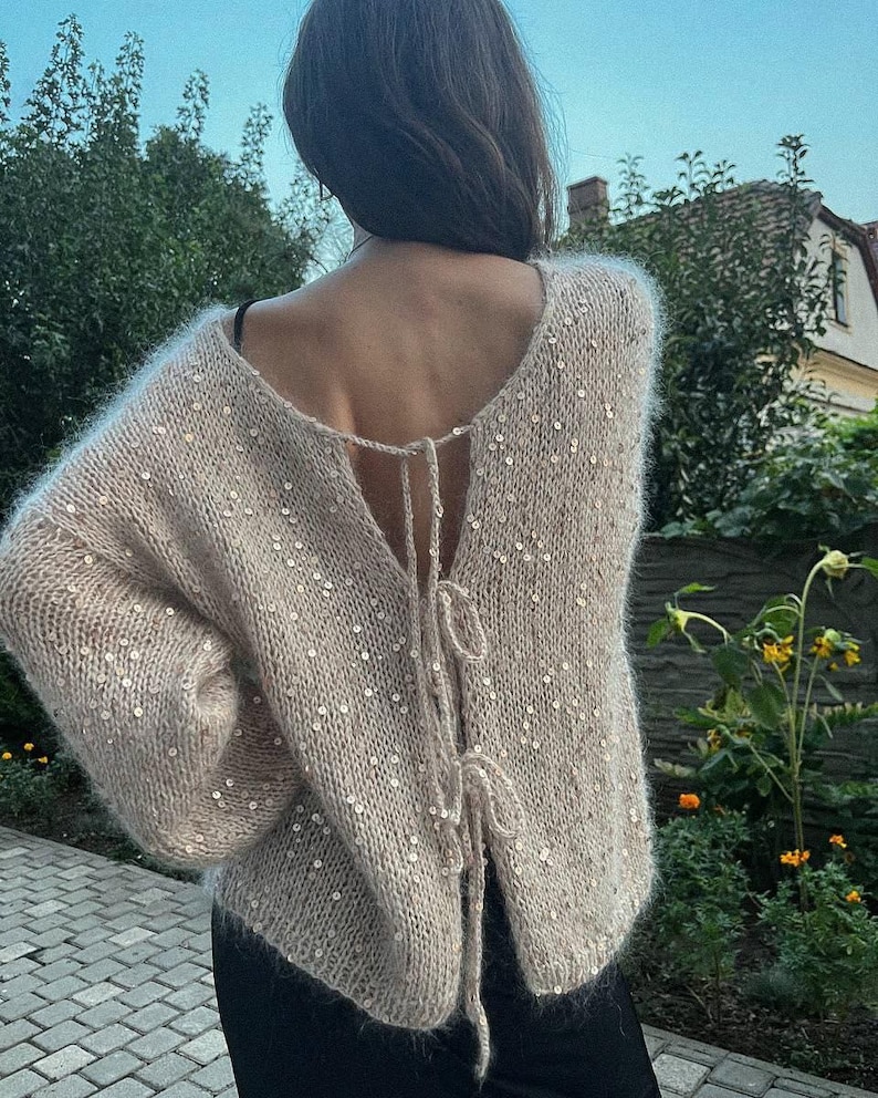 Mohair Cardigan Knitting Pattern: Bow Cardigan (english PDF) - Etsy