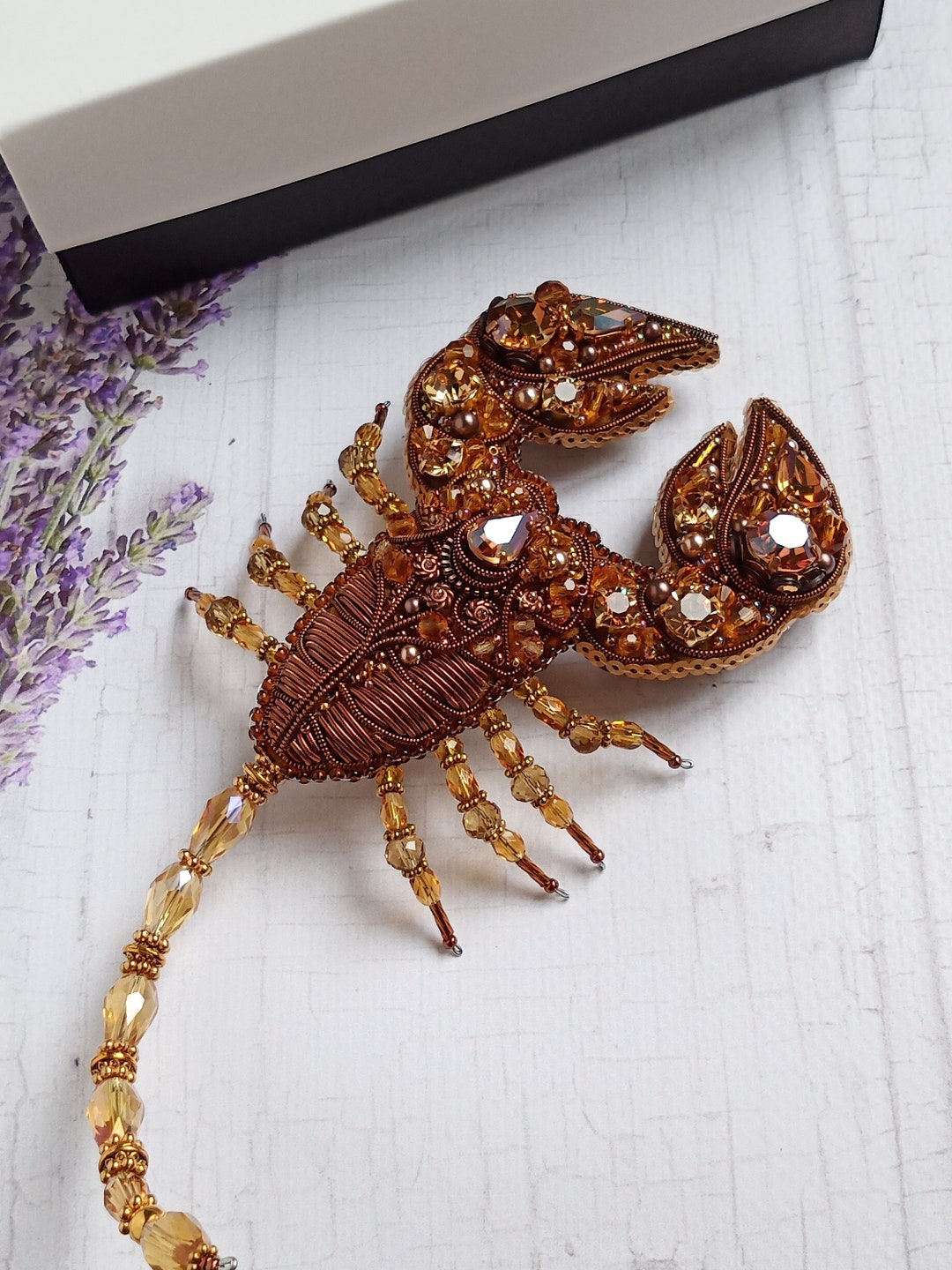 Scorpion Brooch , Large Scorpion Pin, Handmade Brooch - Etsy