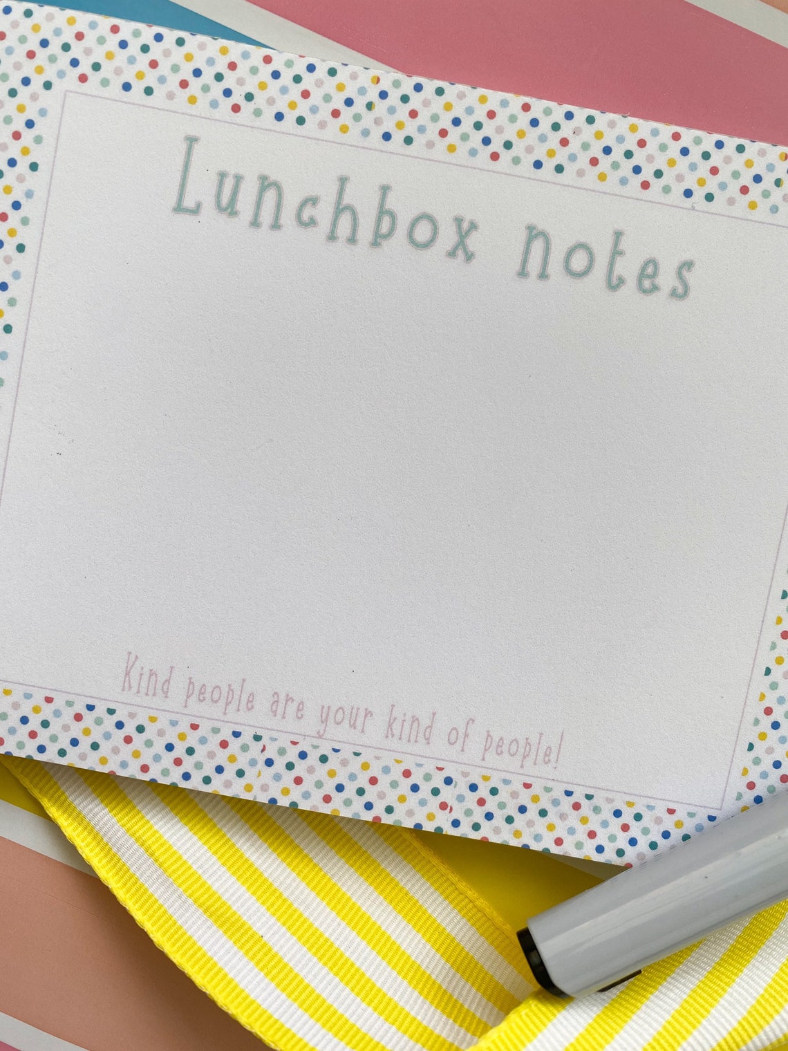 Lunchbox Notes Lunchbox Notepad Notepad School Notepad - Etsy