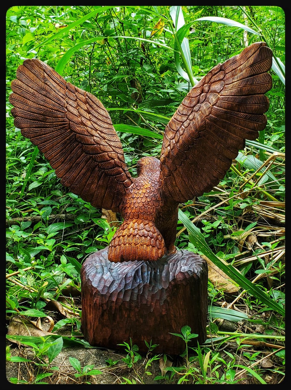 Sculpture, Eagle, Art, Rustic Art, Wood Sculpture, Hand Carved ...