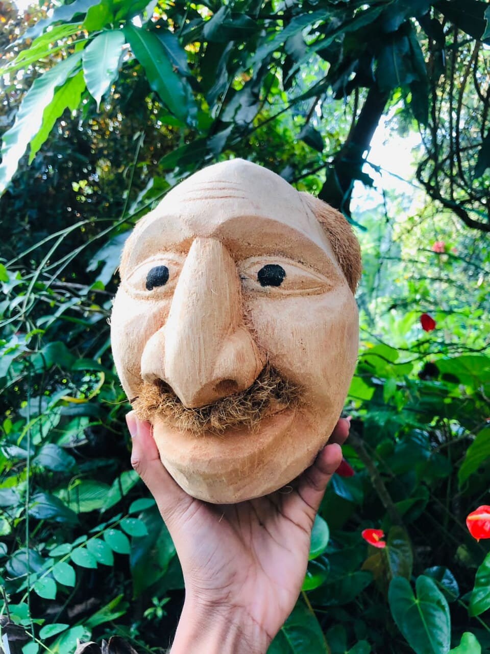 Coconut Husk Wall Hanging Mask Hand Crafted Coconut Head Art - Etsy