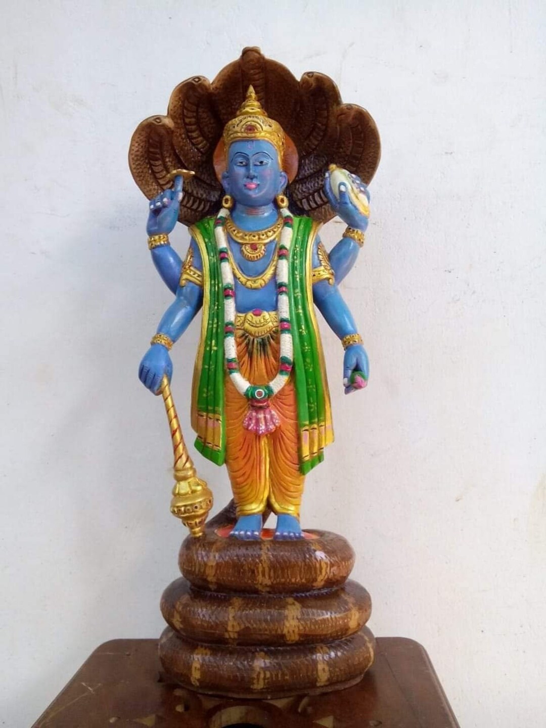 Lord Vishnu Narayan Idol, Standing Vishnu Statue in Brass,narayana ...