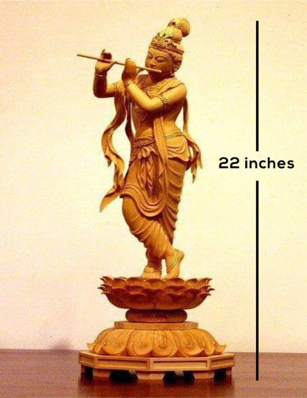 Krishna Statue, Wood Carving, Home Decor ,gift,radha Krishna Statue ...