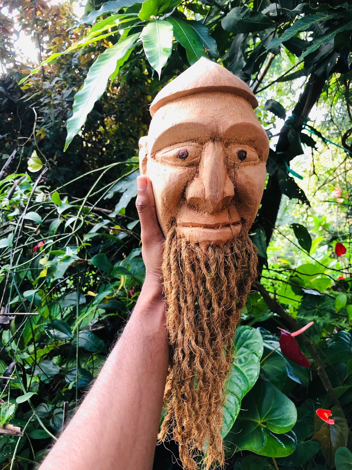 Coconut Husk Wall Hanging Mask Hand Crafted Coconut Head Art - Etsy