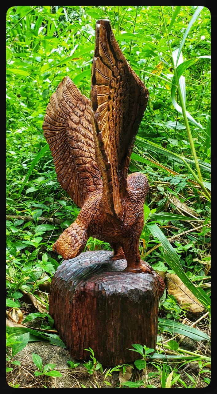 Sculpture, Eagle, Art, Rustic Art, Wood Sculpture, Hand Carved ...