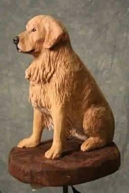 Wooden Dog Statue, Animal,dog Sitting,wood Carving, Handcraft, Wood ...