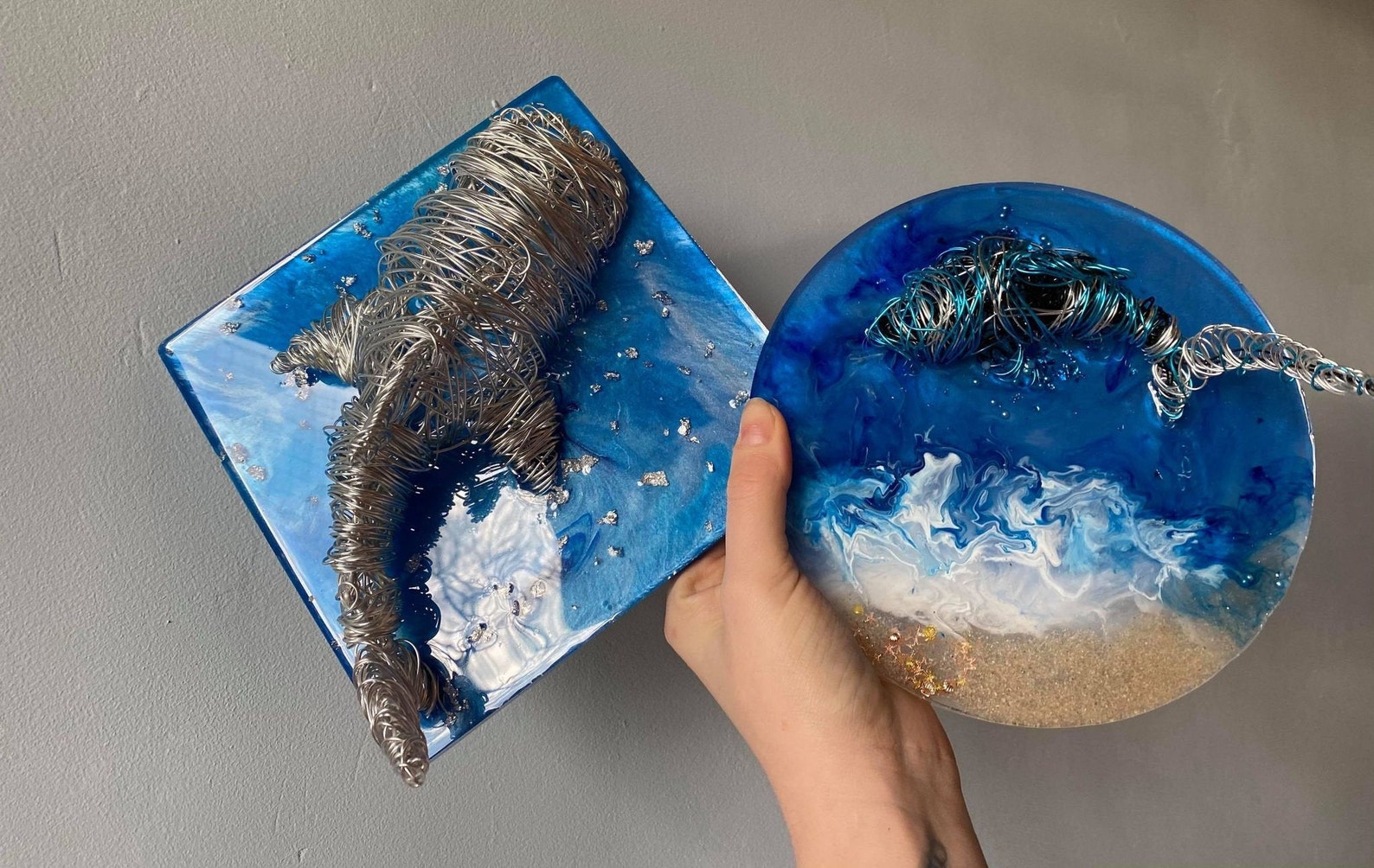 Handmade Decor 3D Resin Memorial Piece Handmade Gift Ideas Recycled ...