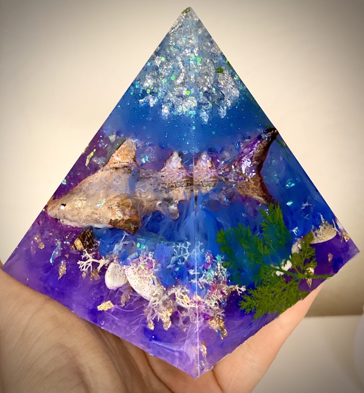 Handmade Pyramid Resin Pyramid Memorial Piece Handmade Gift Ideas ...