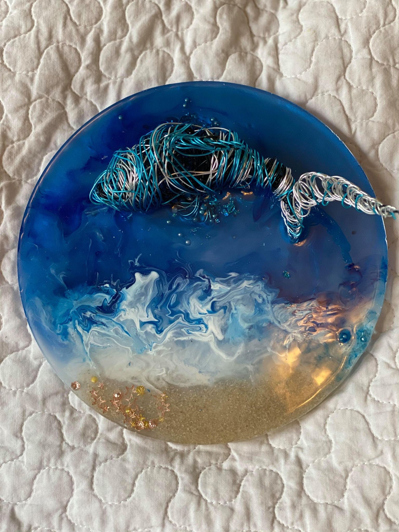 Handmade Decor 3D Resin Memorial Piece Handmade Gift Ideas Recycled ...