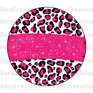 Pink Leopard Distressed Circle Png File,sublimation Design Digital ...