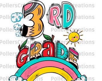 3rd Grade Clipart - Etsy