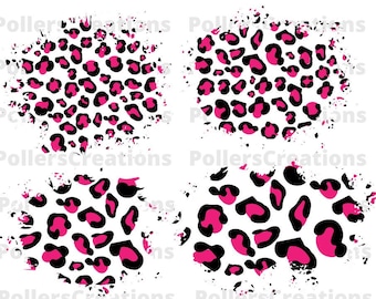 Distressed Pink Leopard Png - Etsy