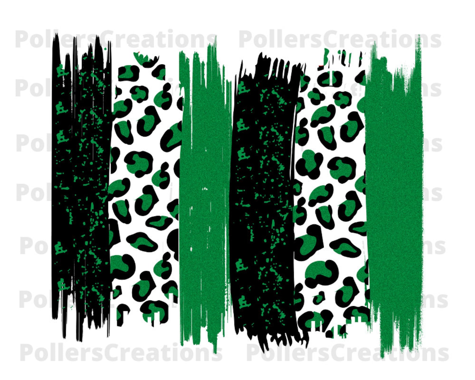 Green Glitter Leopard Brush Stroke Pngsublimation Designs - Etsy