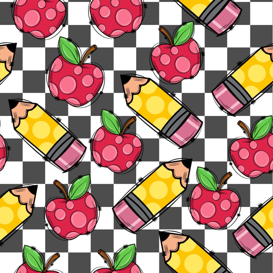 Teacher Seamless File Pattern Png,first Day of School Png,hand Drawn ...