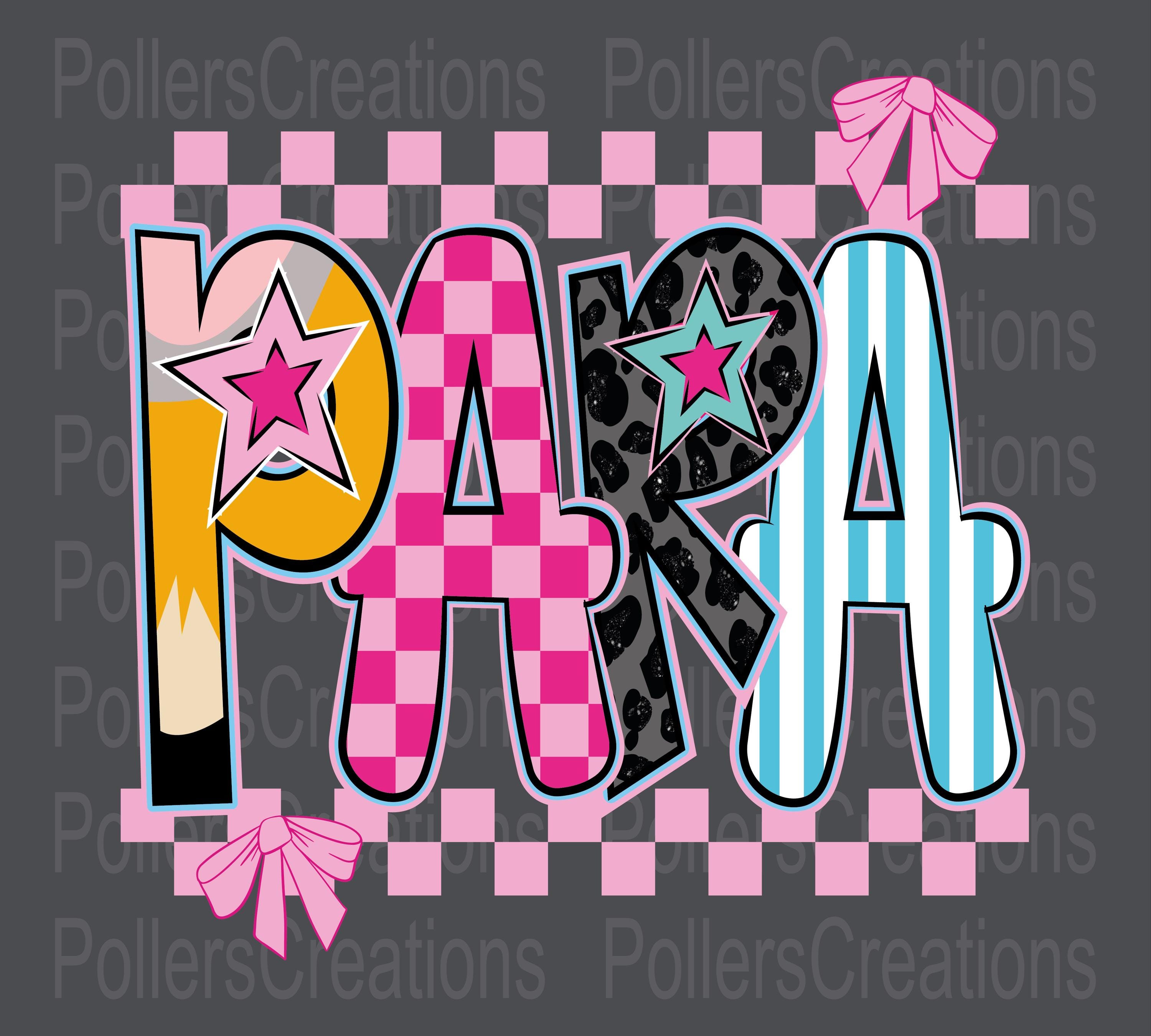 Preppy Para Png First Day of School Pencil Coquette Paraprofessional ...