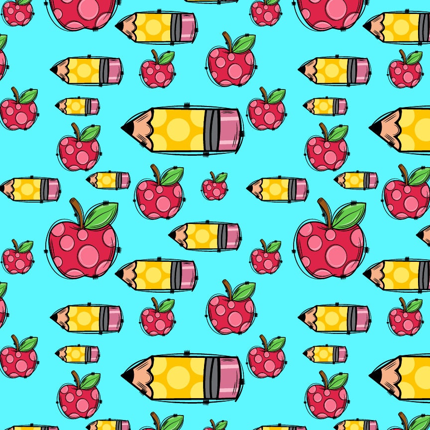 Teacher Seamless File Pattern Png,first Day of School Png,hand Drawn ...