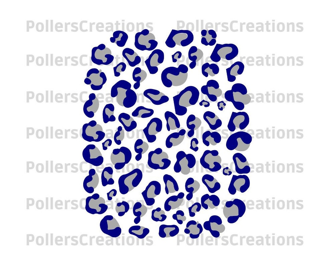 Navy and Grey Leopard Background Png File,distressed Sublimation ...