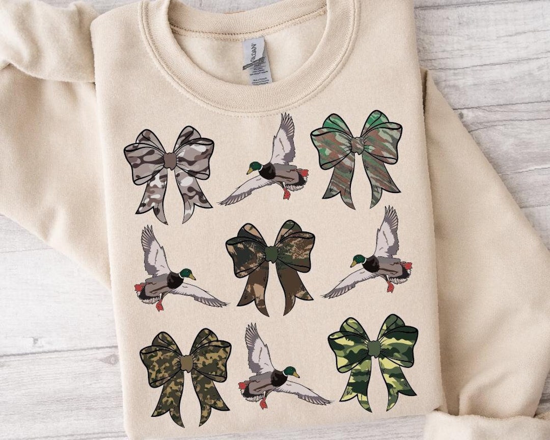 Camo Bow Duck Coquette Png Retro Coquette Hunting Duck Camouflage ...