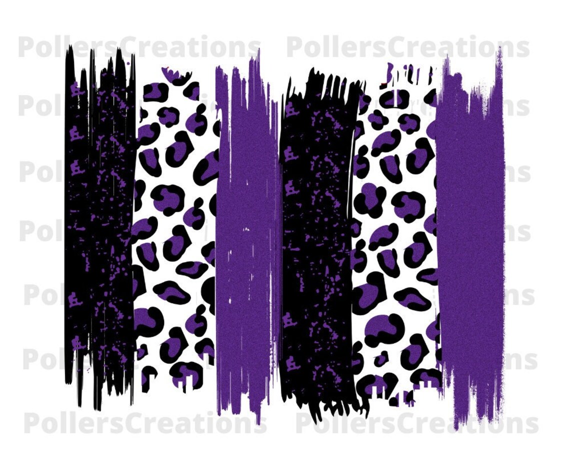 Purple Glitter Leopard Brush Stroke Png,sublimation Designs Downloads ...