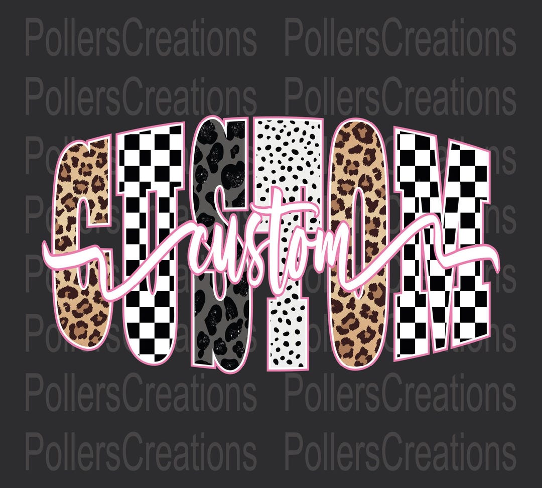 Preppy Custom Png Custom Design Png Leopard Checkered Sublimation ...